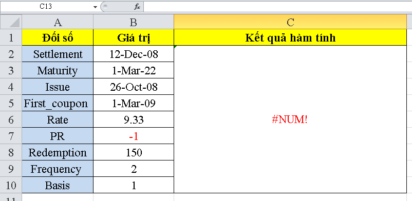 Chia sẻ về cách sử dụng hàm oddfyield trong excel